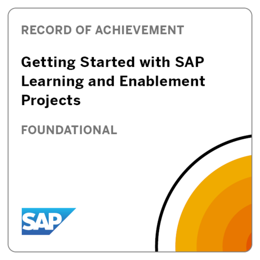 Getting Started With Sap Learning And Enablement Projects Record Of