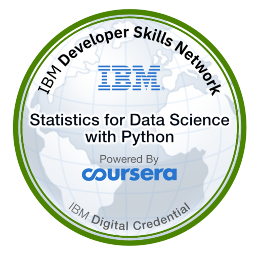 Statistics for Data Science with Python - Credly