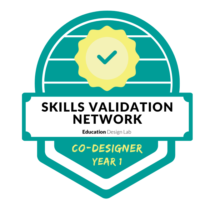 Skills Validation Network Year 1 Co-Designers (copy) - Credly