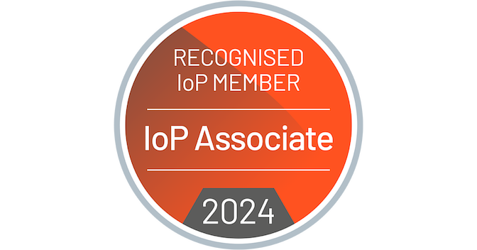 2024 Recognised IoP member: IoP Associate - Credly