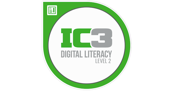 IC3 Digital Literacy Certification GS6 Level 2 - Credly
