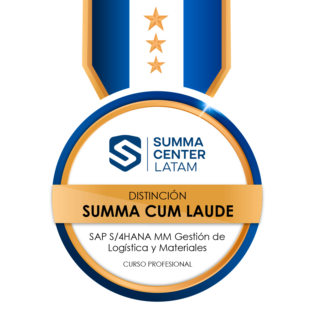 Distinción SUMMA CUM LAUDE - Excelencia Académica SAP S/4 HANA MM ...