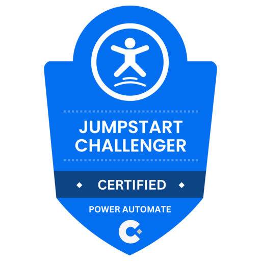 Power Automate JumpStart Challenger - Credly