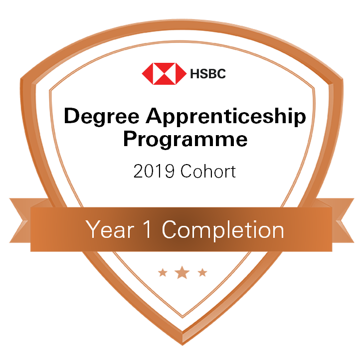 Degree Apprenticeship - Year 1 Completion (2019 cohort) - Credly