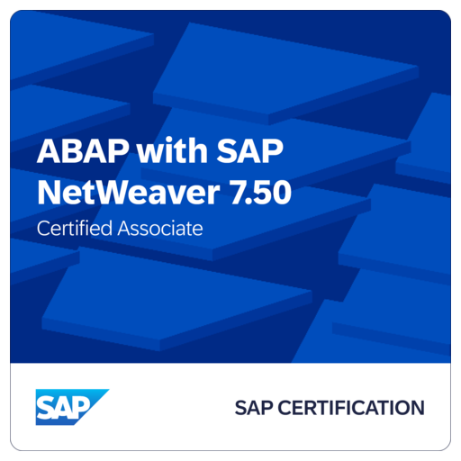 SAP Certified Associate - ABAP with SAP NetWeaver 7.50 - Credly