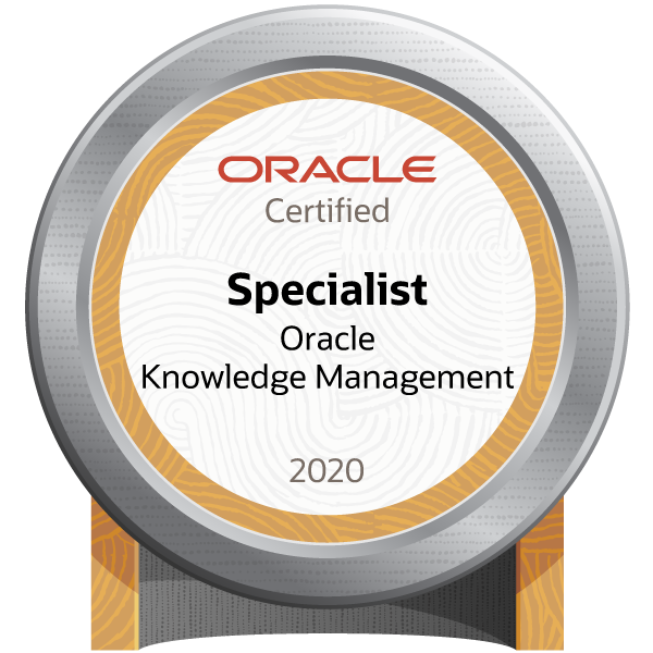 Oracle Knowledge Management 2020 Certified Implementation Specialist ...