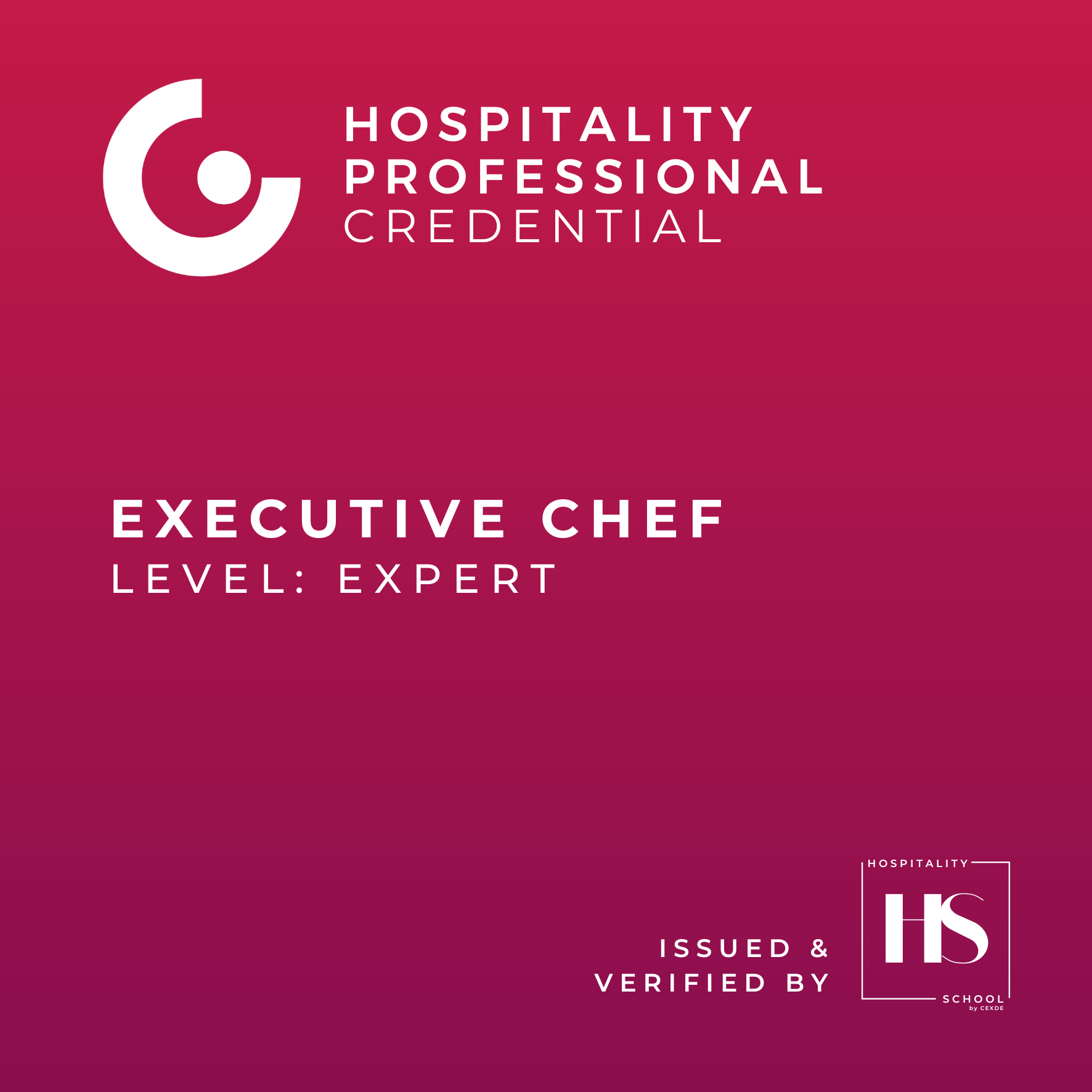 Expert Executive Chef - Credly