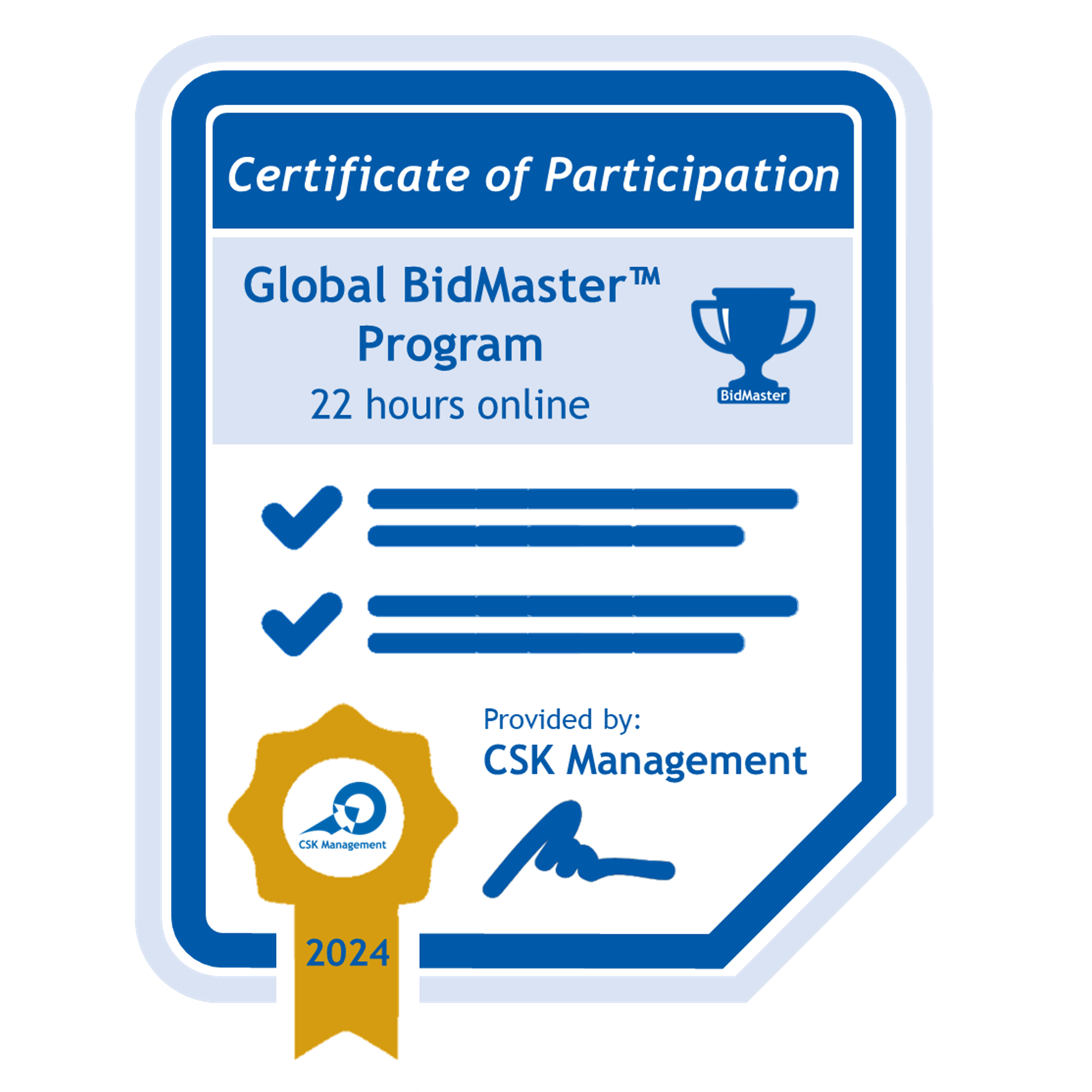 The Global BidMaster™ Program 2024 - Credly