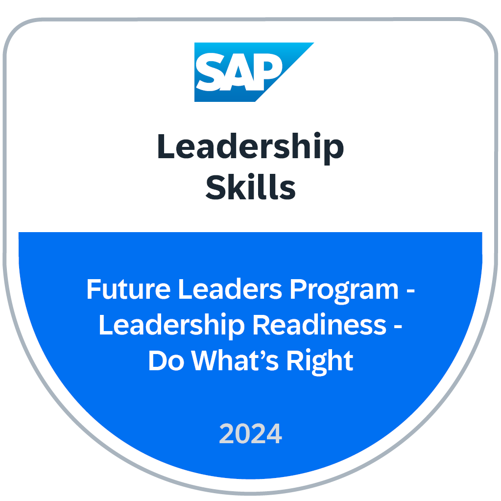 Leadership Skills 2024 - Future Leaders Program - Leadership Readiness - Do What's Right - Credly