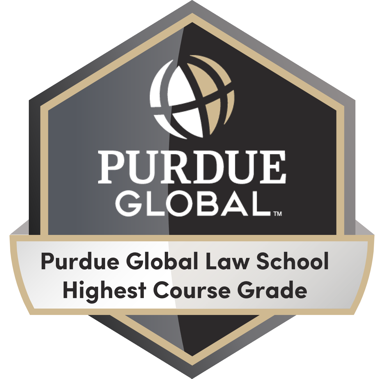 Purdue Global Law School Highest Course Grade Credly Purdue Global Law School Highest Course Grade Credly
