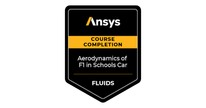 Ansys Course Completion: Aerodynamics of F1 in Schools Car - Credly