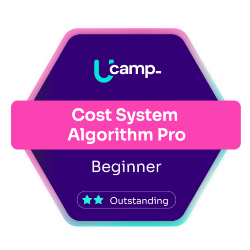 Cost System Algorithm Pro - Outstanding - Credly