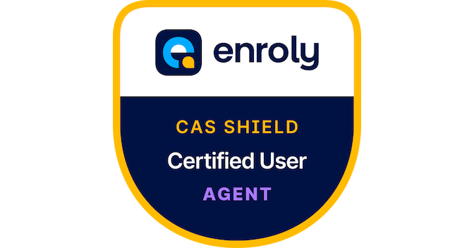 Enroly CAS Shield Certified Agent User - Credly