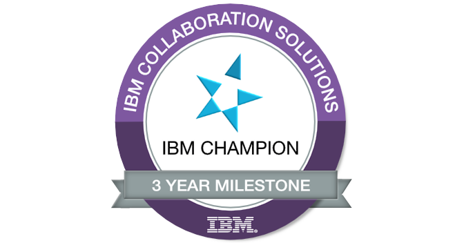 IBM Champion - Collaboration Solutions 3-Year Milestone - Credly