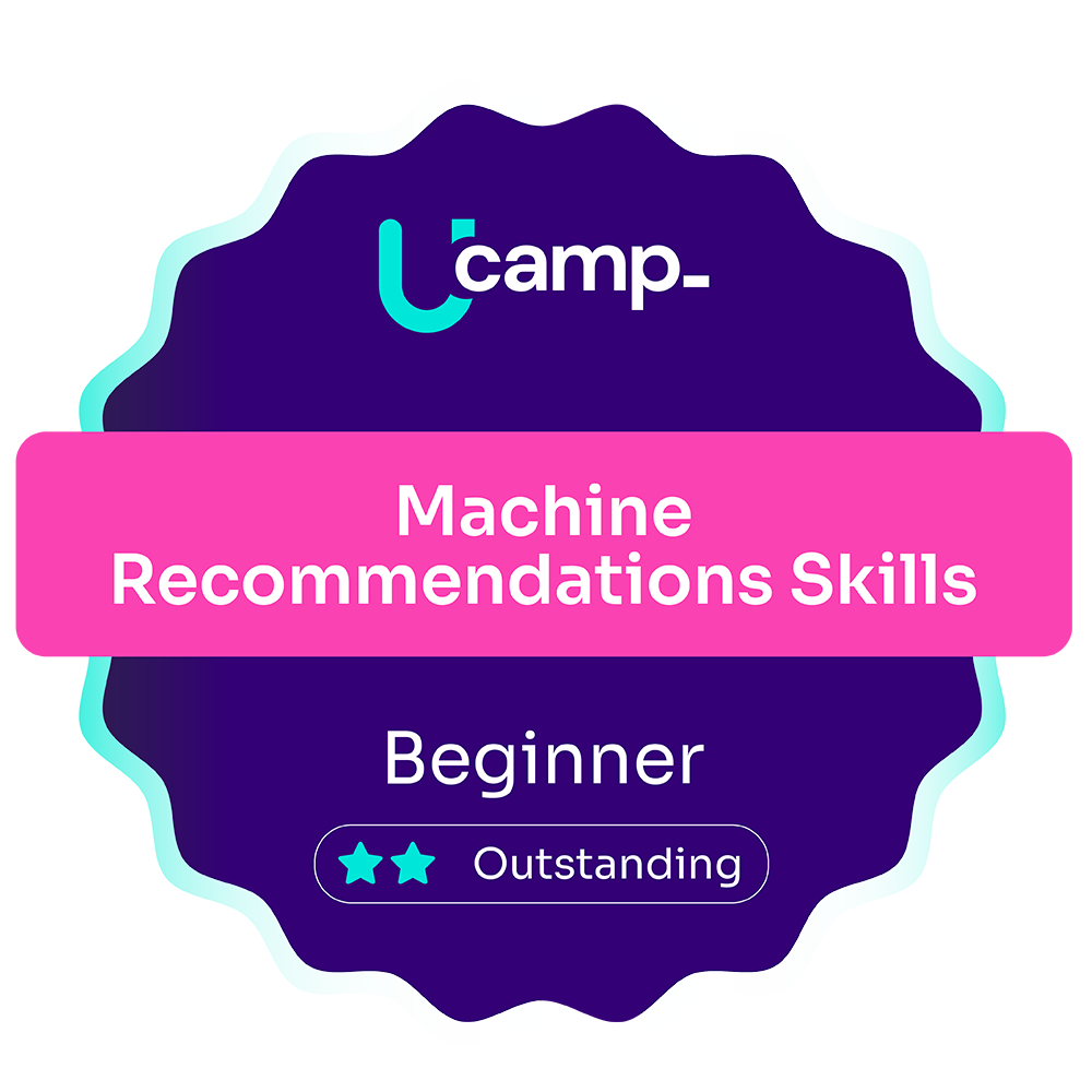 Machine Recommendations Skills - Outstanding - Credly