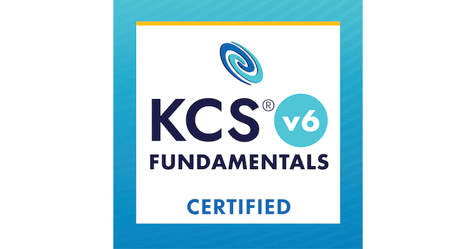 KCS v6 Fundamentals Certification - Credly