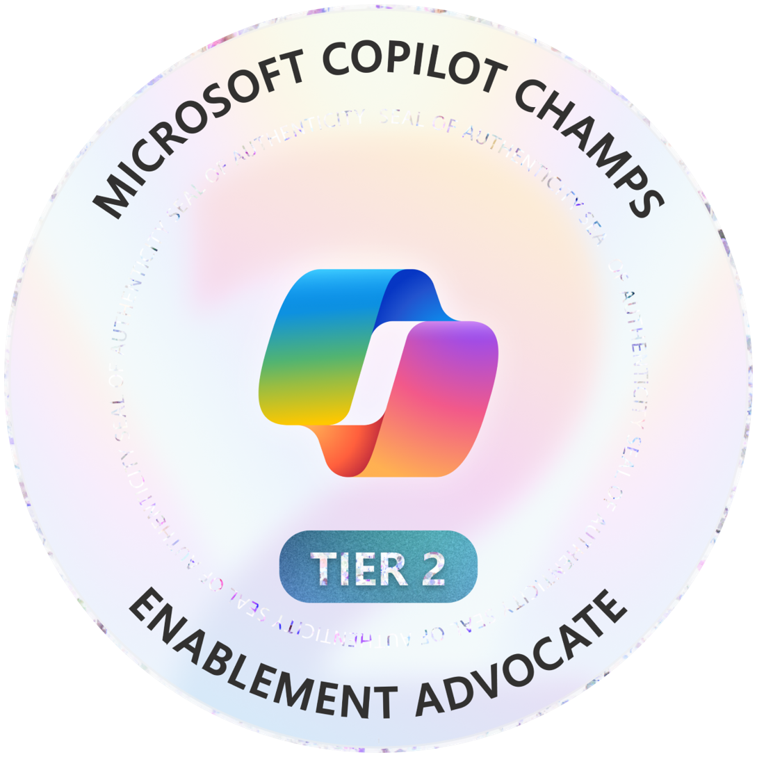 Copilot Champ | Tier 2 Enablement Advocate - Credly