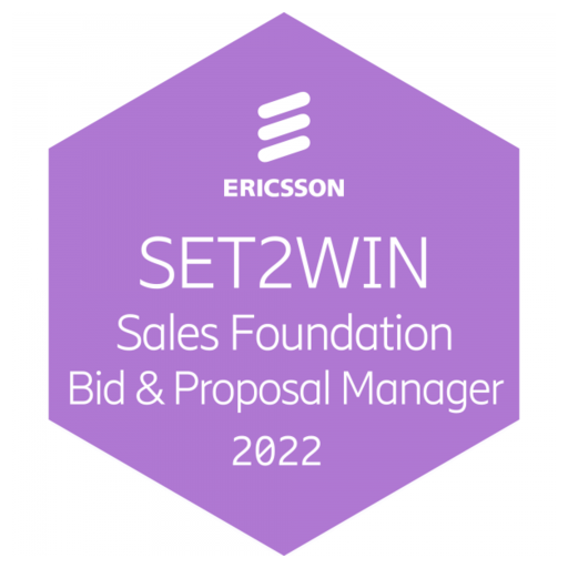 SET2WIN Sales Foundation Bid & Proposal Manager badge 2022 - Credly