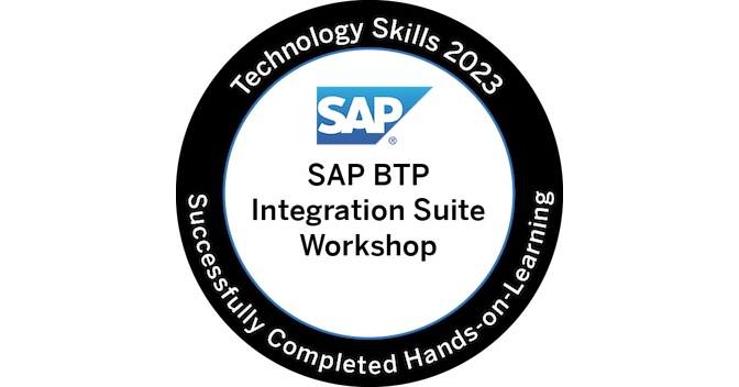 Technology Skills 2023 - SAP BTP Integration Suite Workshop - Credly