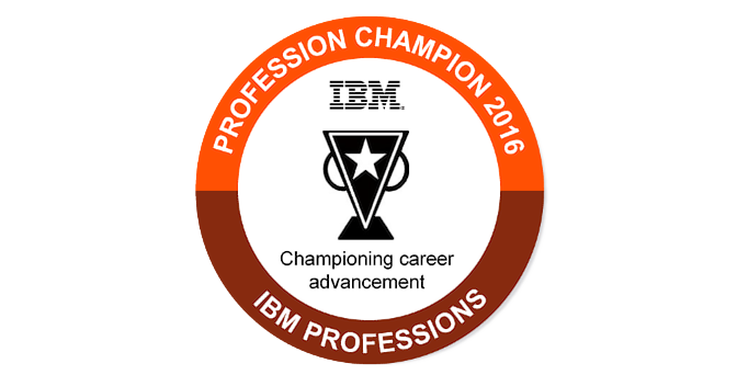 IBM Profession Champion 2016 - Credly