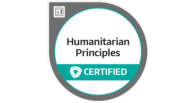 Certification in Applying Humanitarian Principles in Practice - Credly