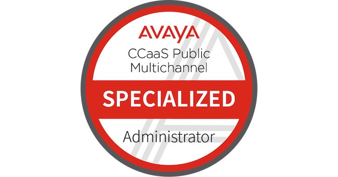Avaya OneCloud™ CCaaS Public Multichannel Administrator Specialized - Credly