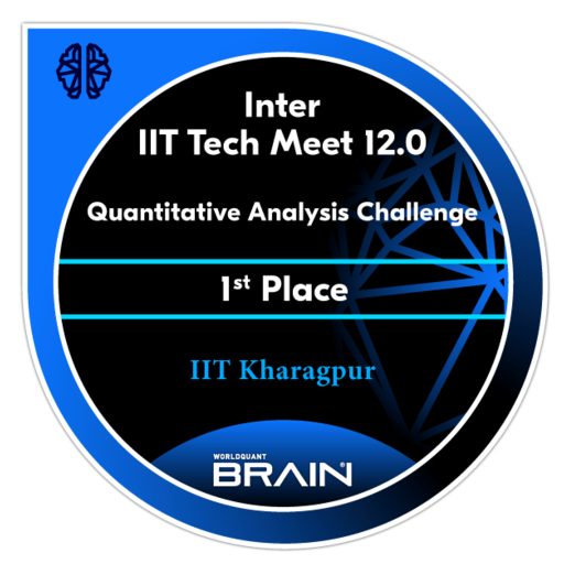[India] BRAIN Inter-IIT Tech Meet _Cert 1st place - Credly