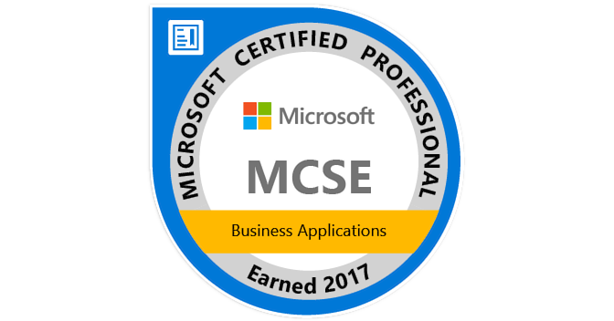 MCSE: Business Applications - Certified 2017 - Credly