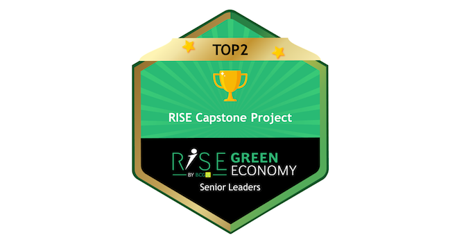 BCG RISE Green Economy (Senior Leaders) Top 2 Capstone Project Groups - Credly