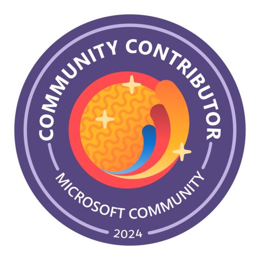 Microsoft Global Community Contributor 2024 - Credly