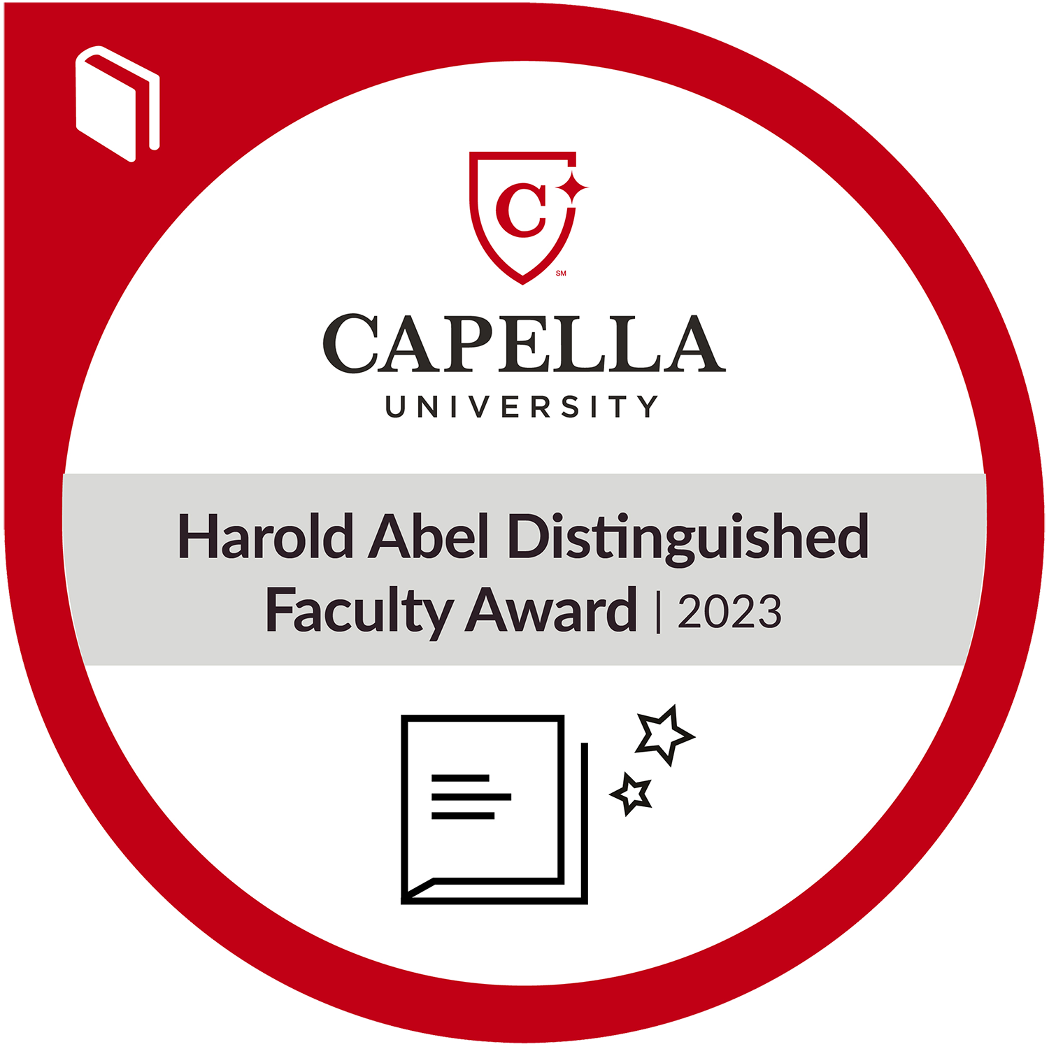 Harold Abel Distinguished Faculty Award - 2023 - Credly