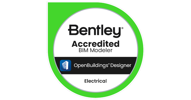 Bentley Accredited BIM Modeler: Basic Electrical Modeling with OpenBuildings - Credly