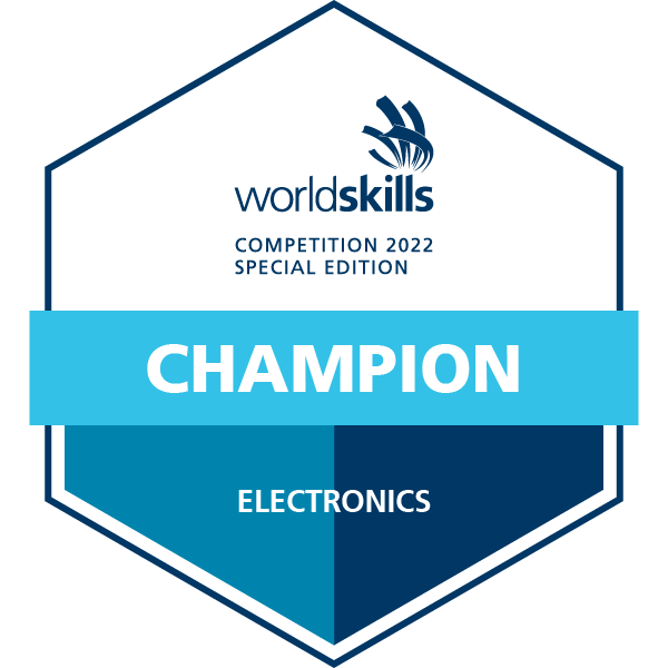 WorldSkills Competition 2022 Special Edition - Champion - Electronics - Credly
