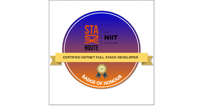 Certified .NET Full Stack Developer - Credly