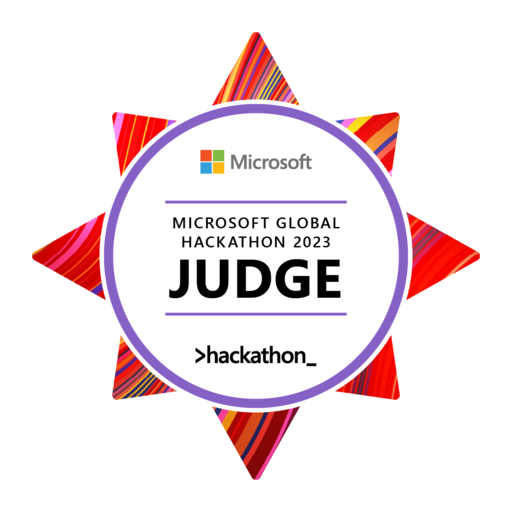 Microsoft Global Hackathon 2023 Judge - Credly