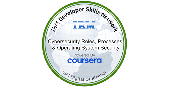 Cybersecurity Roles, Processes & Operating System Security - Credly