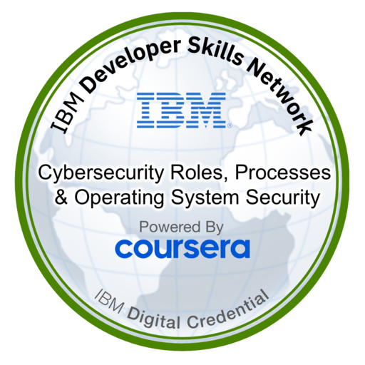 Cybersecurity Roles, Processes & Operating System Security - Credly