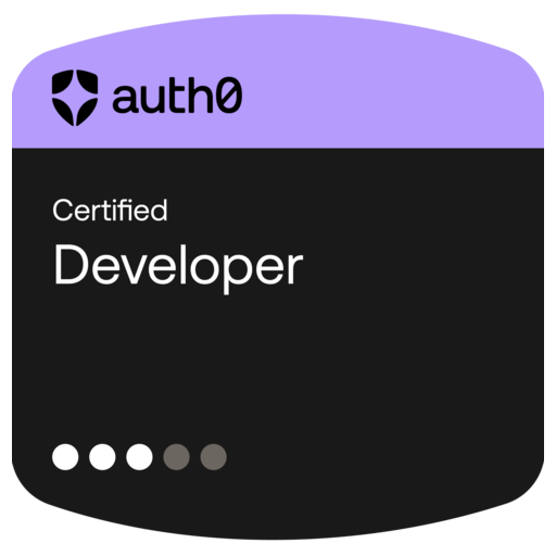 Auth0 Certified Developer - Credly