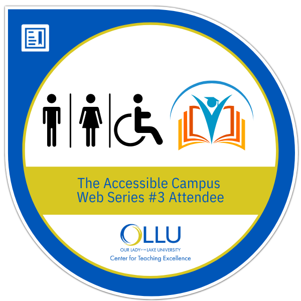 Accessible Campus: Web Series 3 Attendee - Credly