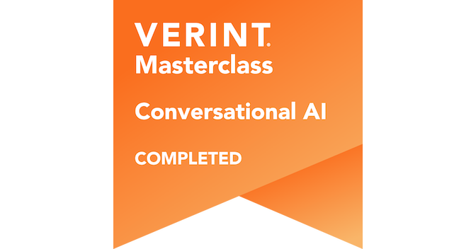Verint Masterclass - Conversational AI - Credly
