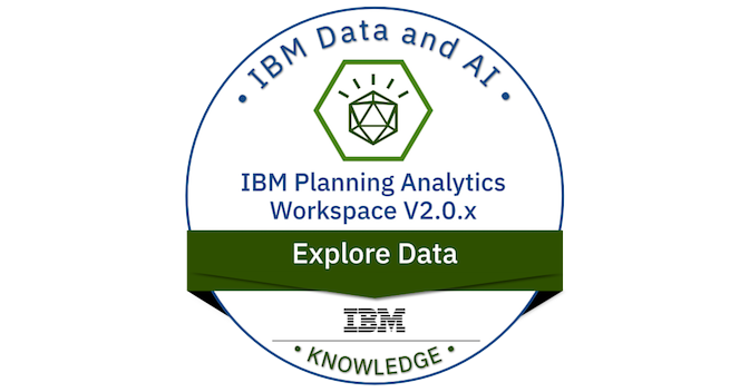 IBM Planning Analytics Workspace V2.0.x Explore Data - Credly