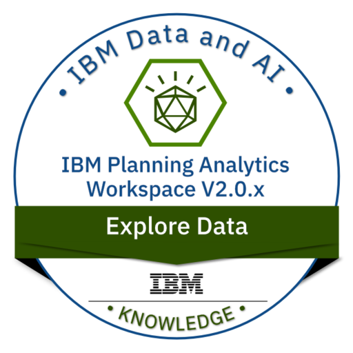 IBM Planning Analytics Workspace V2.0.x Explore Data - Credly