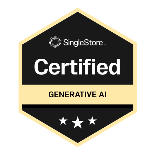 Gen AI with SingleStore Completion Badge - Credly