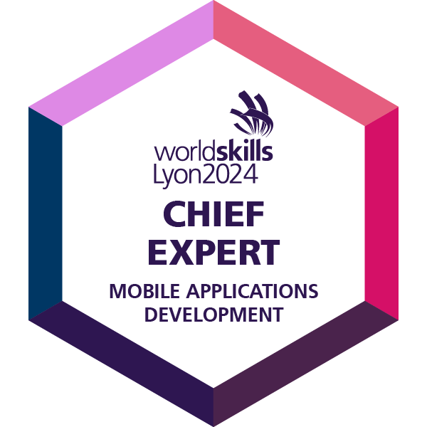 WorldSkills Lyon 2024 - Expert Lead - Mobile Applications Development - Credly