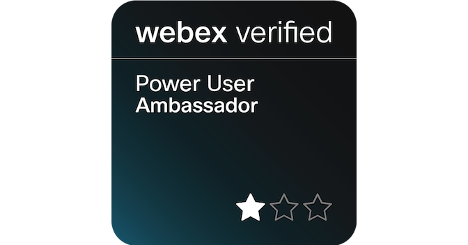 Webex Power User Ambassador - Credly