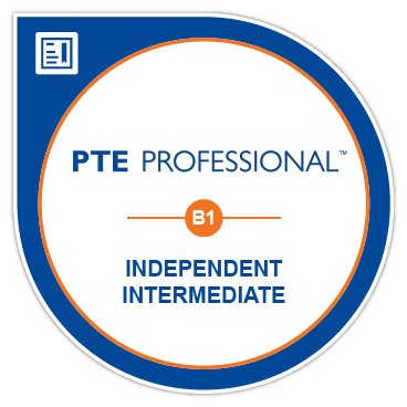 PTE Professional Speaking - Independent Intermediate - Credly