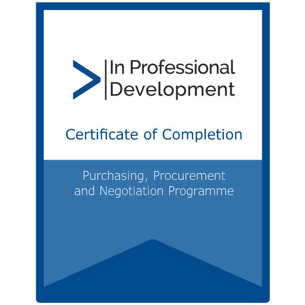 Purchasing, Procurement and Negotiation Programme - Credly Purchasing, Procurement and Negotiation Programme - Credly
