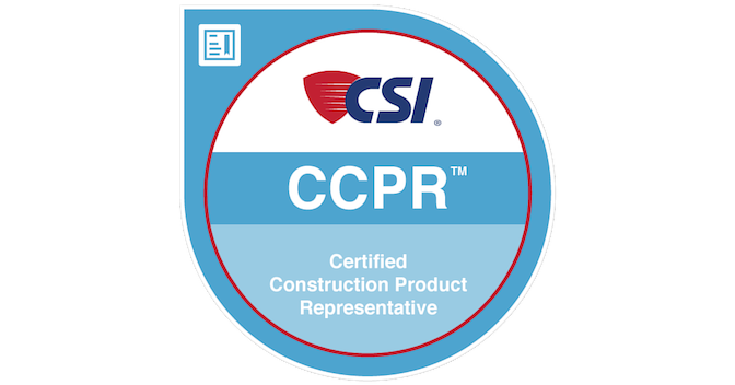 CSI Certified Construction Product Representative (CCPR) - Credly