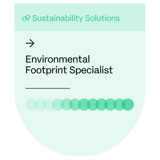 o9 Sustainability Solutions - Environmental Footprint Specialist - Credly