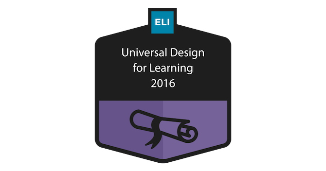 EDUCAUSE Universal Design for Learning 2016 - Credly